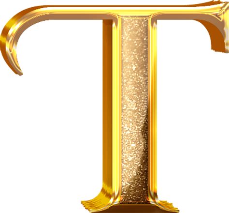 3d Gold Effect Letter T 21054622 Png