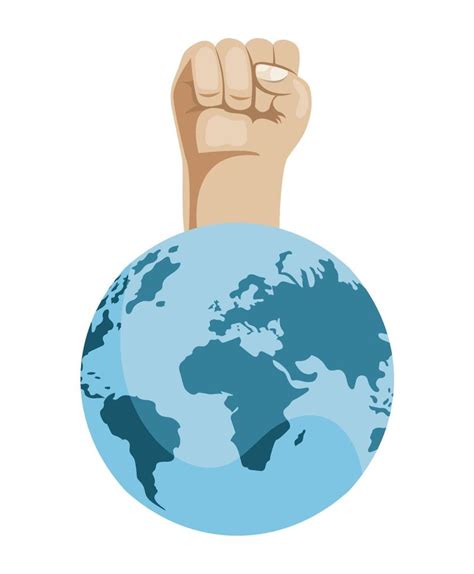 puño en el planeta tierra 14175168 Vector en Vecteezy