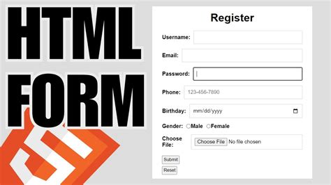 Html Form Tutorial Step By Step Guide For Beginners Youtube