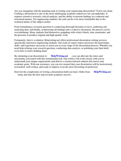 Engineering Dissertation Outline Pdf Thesis Science