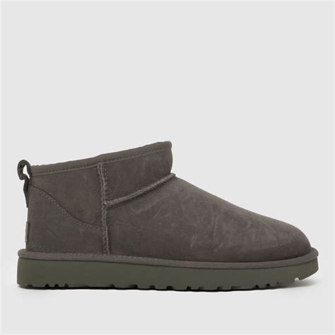 Womens Grey Ugg Classic Ultra Mini Ii Boots Schuh