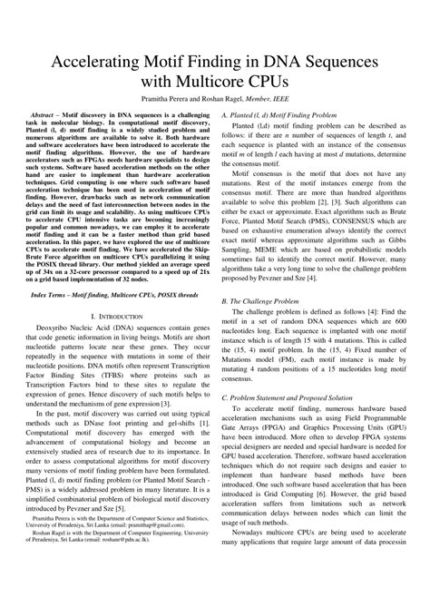 Pdf Accelerating Motif Finding In Dna Sequences With Multicore Cpus