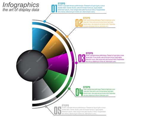 최신 데이터 시각화 순위 및 통계를 위한 인포그래픽 템플릿입니다 프리미엄 벡터