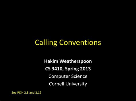 Ppt Calling Conventions Powerpoint Presentation Free Download Id2269869
