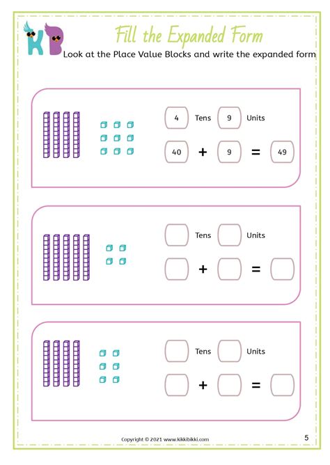 Expanded Form Kikkibikki Free Math Printable Worksheets