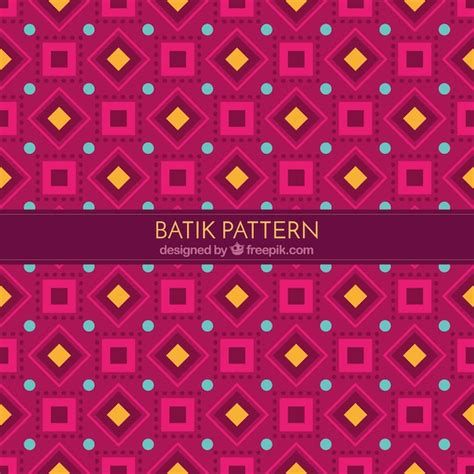 Free Vector Pattern Of Batik Geometric Shapes
