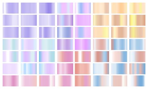 Set Colorful Pastel Gradient Chrome Color Foil Texture Background