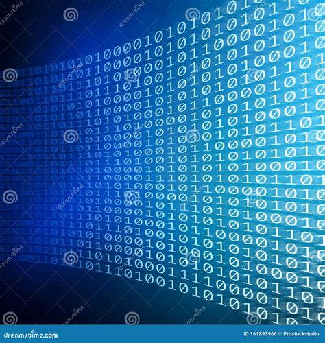 Abstract Binary Code On Blue Digital Screen Stock Illustration Illustration Of Code Abstract