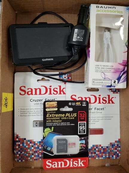 Sandisk Flash Drives Garmin Usb Micro Charging Cable Bid Assets Online Auctions