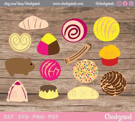Pan Dulce Svg Mega Bundle Pan Dulce Clipart Concha Svg Concha