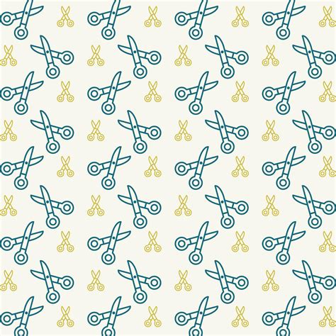 Scissor Beautiful Repeating Pattern Design Colorful Vector Illustration