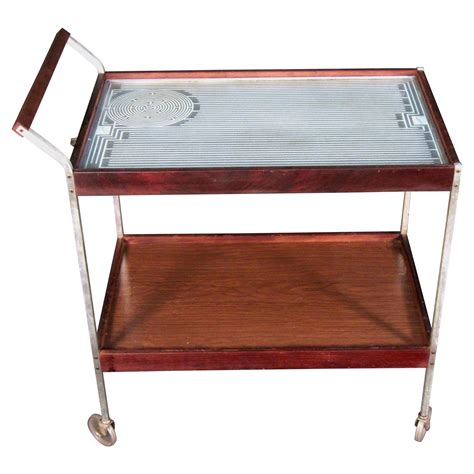 Circa 1950s 60s Salton Hot Tray Serving Trolley American For Sale At