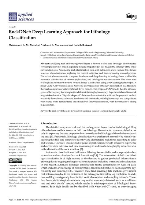 Pdf Rockdnet Deep Learning Approach For Lithology Classification
