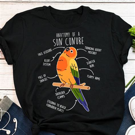 Sun Conure Shirt Women Men Funny Parrot Lover T Cute Pet T Shirt