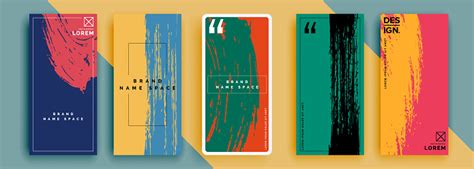 소셜 네트워크 스토리 벡터 일러스트레이션을 위한 트렌디한 편집 가능한 템플릿입니다 소셜 미디어를 위한 디자인 배경 Brand Name Online Messaging