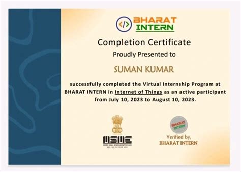 Suman Kumar On Linkedin Learning Internship2023 Iot Bharatintern