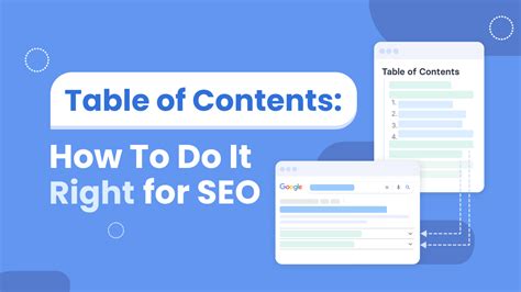 table of contents how to do it right for seo
