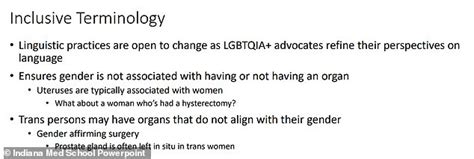 Indiana University School Of Medicine Is Forcing First Year Students To Take Sex And Gender