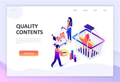Premium Vector Modern Flat Design Isometric Concept Of Quality Content