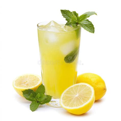 A Glass Of Nimbu Pani With A Refreshing Drink Made From Lemon Sugar And Water Garnished With