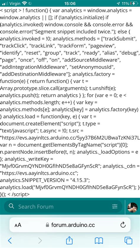 Script Being Rendered As Text Website And Forum Arduino Forum