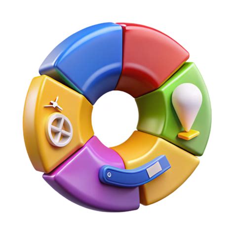 Colorful Circular Data Visualization Icons And Segments 55060245 Png