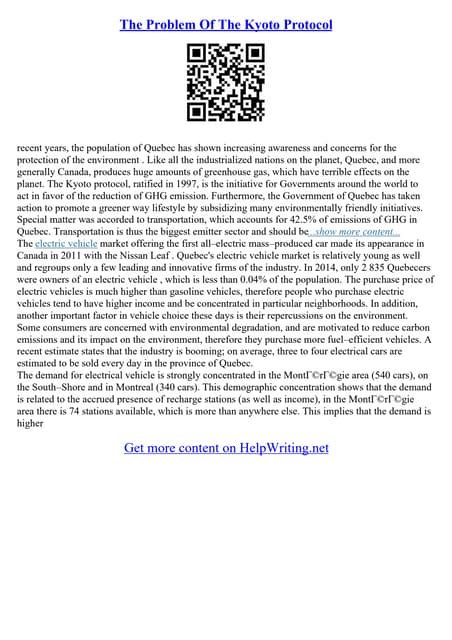 Kyoto Protocol Essay Pdf