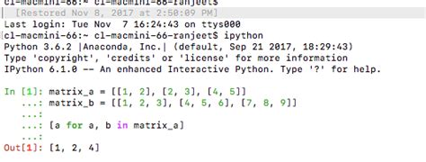 Multidimensional Array Python Nested List Comprehension Accessing
