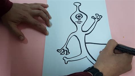 كيفية رسم كائن فضائيhow To Draw An Alien Youtube