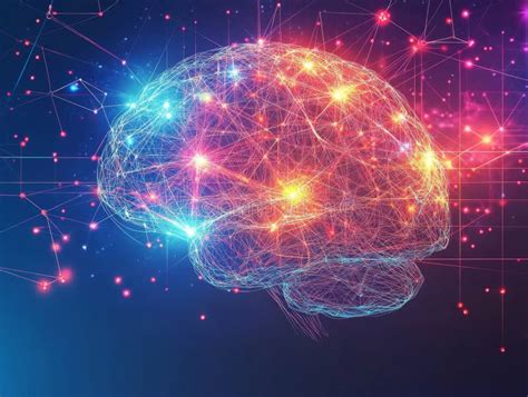 Vibrant Digital Brain With Glowing Neural Connections And Colorful