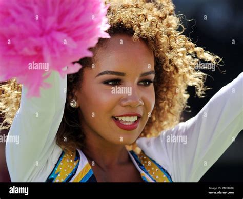 San Diego Chargers Cheerleader On The Field During A Game Against The