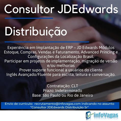 Patricia Andreolli On Linkedin Oracle Vagaoracle Jde Jdebrasil Jdedwards Erp Erpsoftware