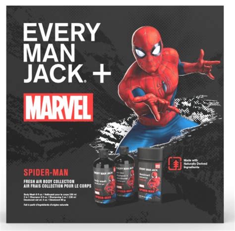 Every Man Jack Spider Man Fresh Air Body Collection T Set 1 Ct