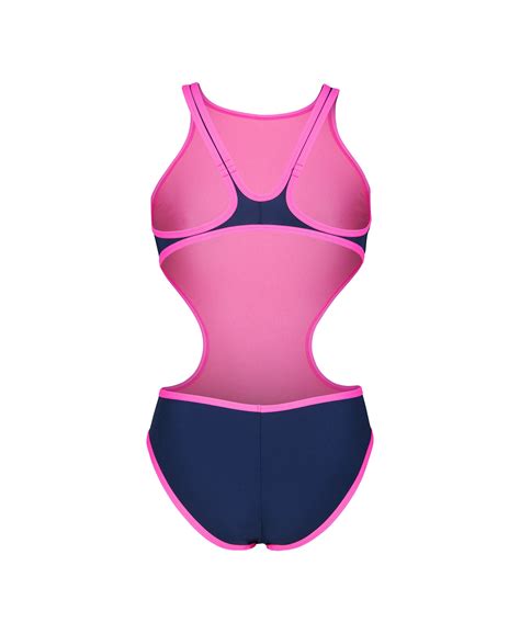 Arena Womens Swimsuit One Biglogo R Navy Fluo Pink Aqualoja