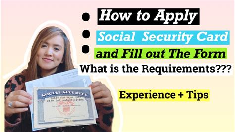 How To Apply Social Security Card And Fill Out The Form Requirements