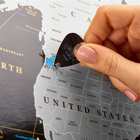 ᐉ Скретч карта мира серебро My Map Black Edition Silver на английском ...