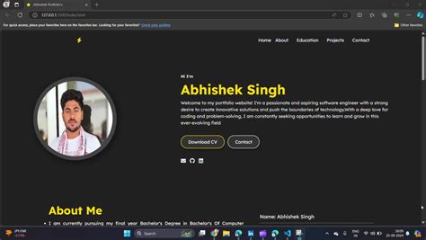 abhishek singh on linkedin portfolio webdesign frontenddeveloper