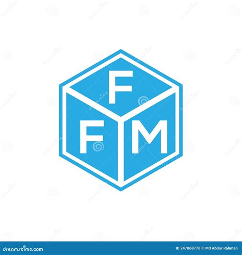 Design Do Logotipo Da Letra Ffm Em Fundo Preto Conceito De Logotipo De