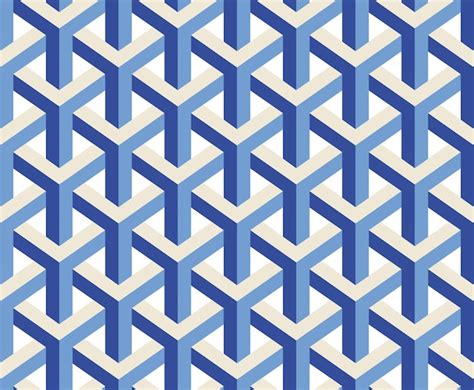 Premium Vector Abstract Geometric Complex Stripes Trident Polygon Perspective Seamless Vector