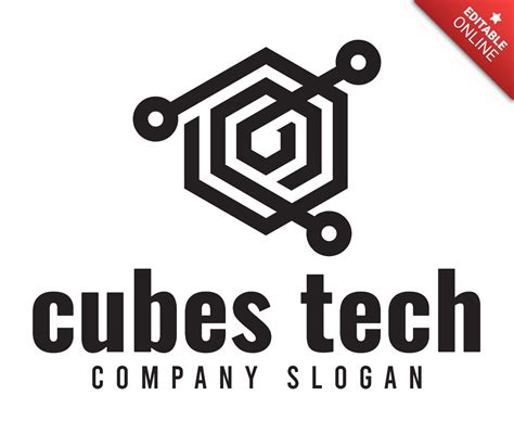 Cube Tech Logo Design Template Free Design Template