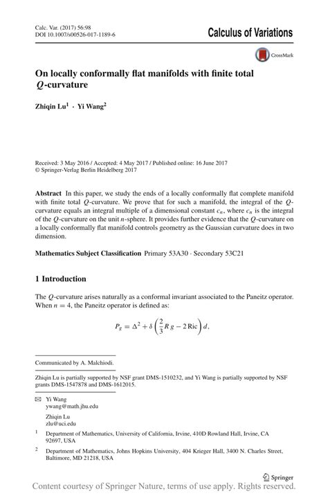 On Locally Conformally Flat Manifolds With Finite Total Q Curvature