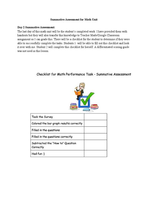 Summative Scoring Guide Pdf
