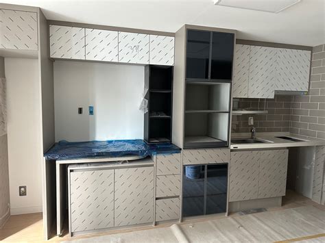 화이트연그레이 투톤 주방 시공 숭인동 오피스텔 포트폴리오