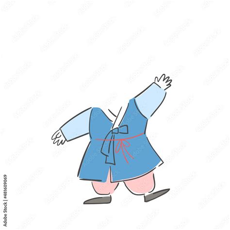 얼굴합성용 한복 옷 일러스트 Stock 벡터 Adobe Stock