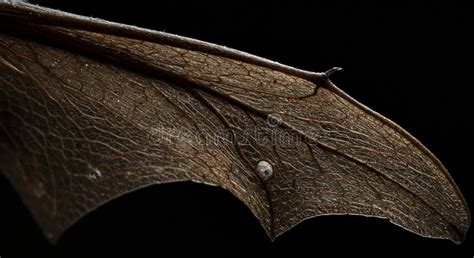 Close Up Of A Dry Brown Leaf Insect Wing Displaying Intricate Vein