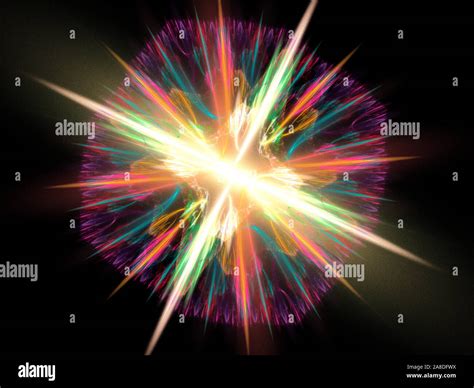 Bright Fractal Abstraction This Image Was Created Using Fractal