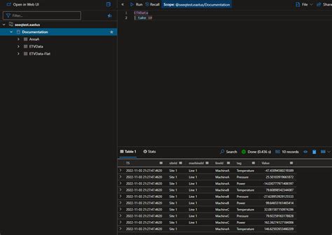 Example Accessing Asset Tree Data From An Entity Timestamp Value Model
