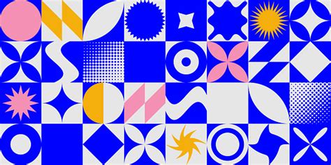 완벽 한 추상적 인 기하학적 모양 패턴입니다 반복되는 스위스 모자이크 블록 형태 배경입니다 포스터 표지 프리젠 테이션 인쇄 배너에 대 한 다채로운 그래픽 디자인 기본 요소