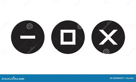 Minimize Maximize And Close Button Icon Vector Elements Of Web Or Mobile App Stock Vector