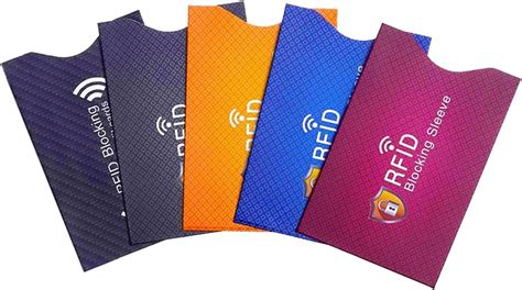 Rfid Blocking Sleeves 5 Pack 5 Color TÜv Certification Anti Theft